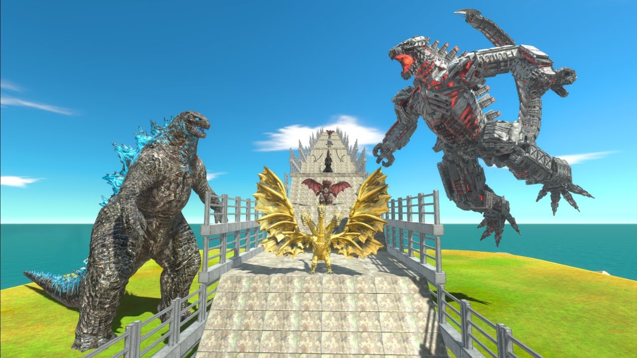 MECHAGODZILLA X GODZILLA SKY FALL BATTLE - ARBS - YouTube