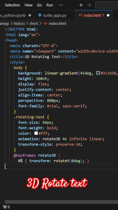 3D Rotate Text Effect in 1 minute! - YouTube