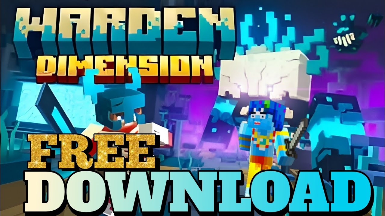 MINECRAFT REAL WARDEN DIMENSION MAP DLC FREE TO MCPE 1.20 - YouTube
