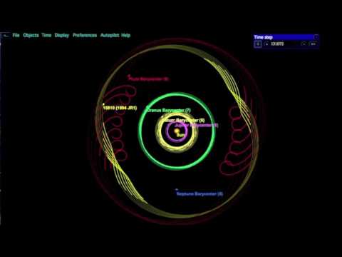 Simulation of Pluto and 1994 JR1 orbits (Neptune-centric) - YouTube