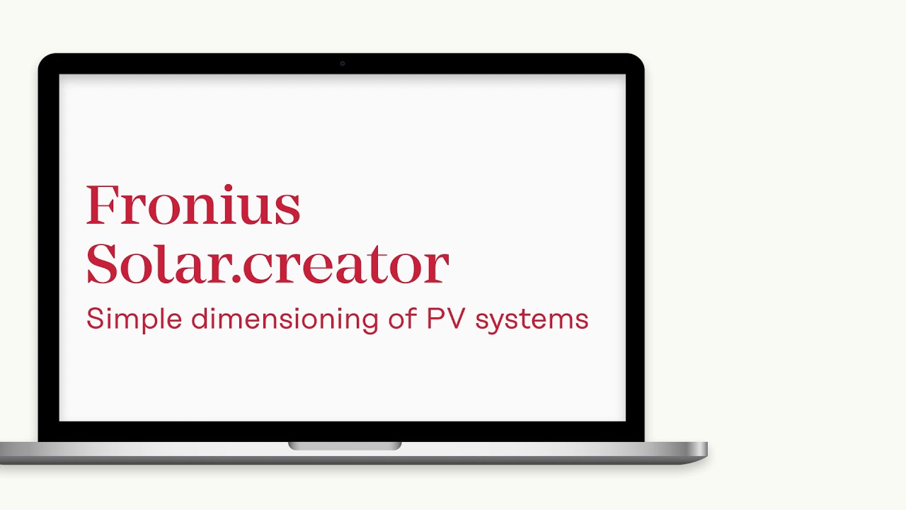 Fronius Solar.creator - Simple design of PV systems - YouTube