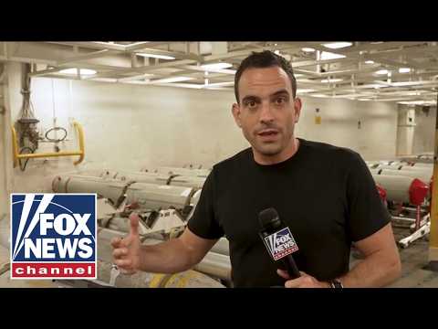WATCH: Trey Yingst showcases bunker buster bombs aboard US carrier