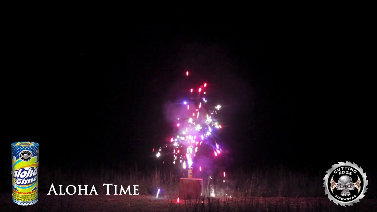 NEW 2017 Cutting Edge Fireworks "Aloha Time" [200G Fountain] - YouTube