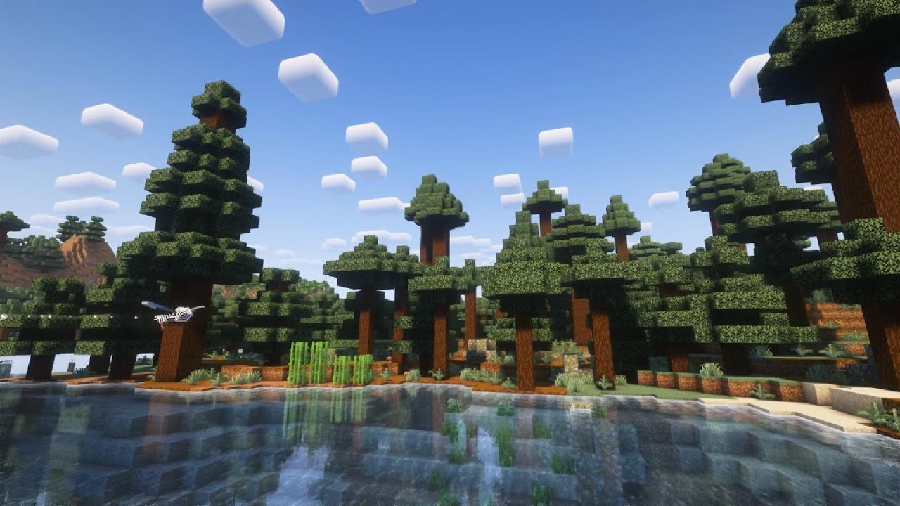 Minecraft cinematic Elytra fly in Tiaga Forest - YouTube