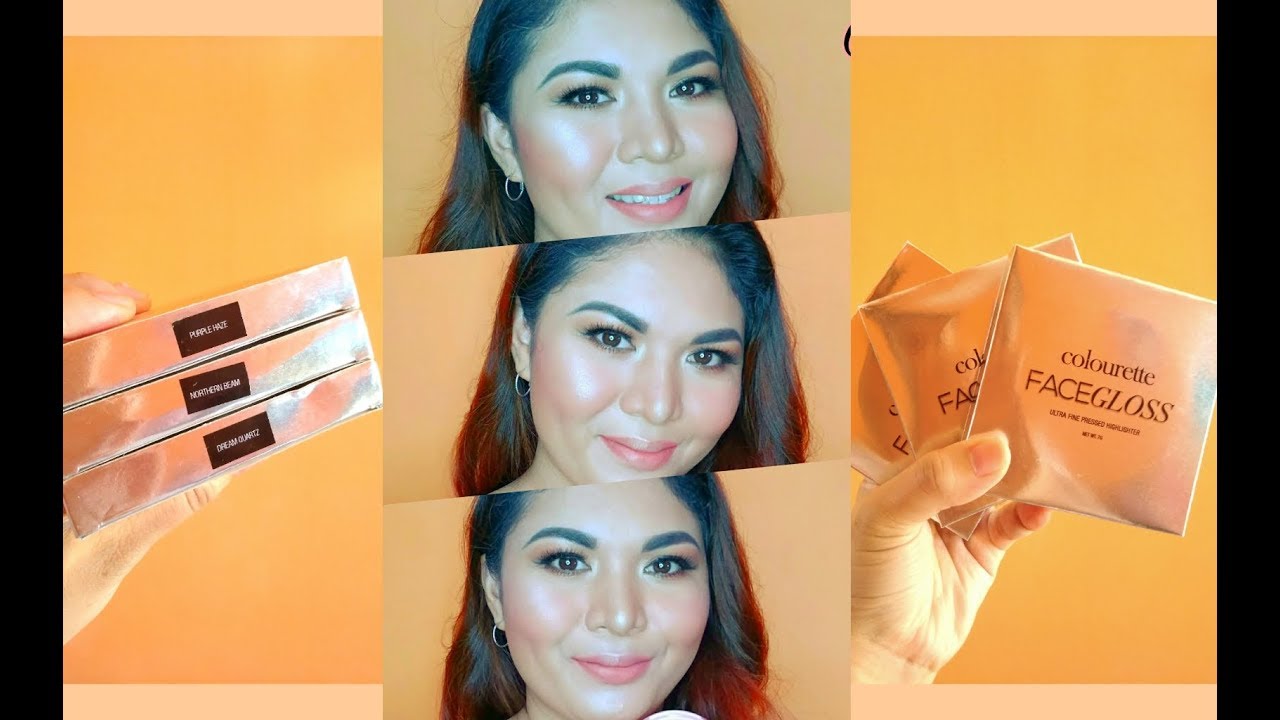 COLOURETTE FACE GLOSS Highlighter Swatch, Demo & Review / Lippy Eve ...