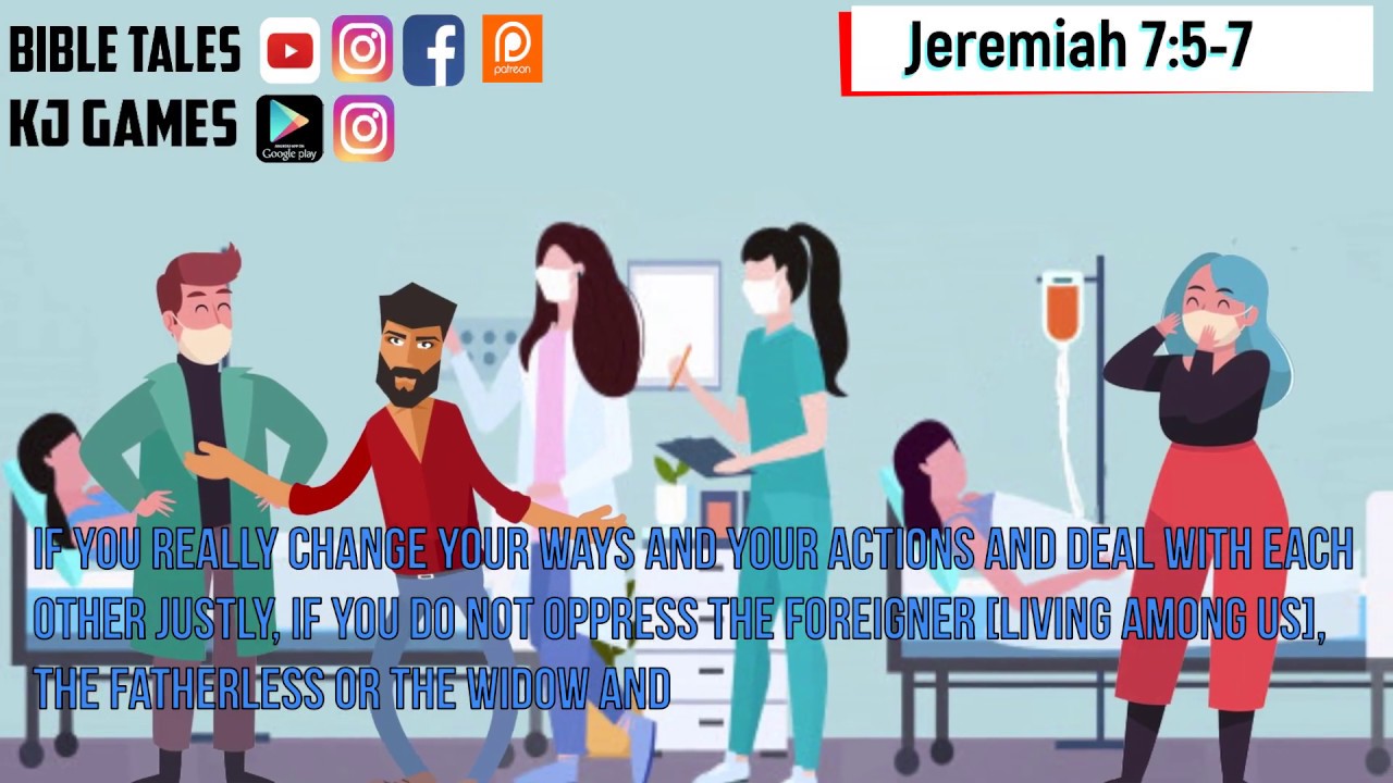 Jeremiah 7:5-7 Daily Bible Animated verse 5 July 2020 - YouTube