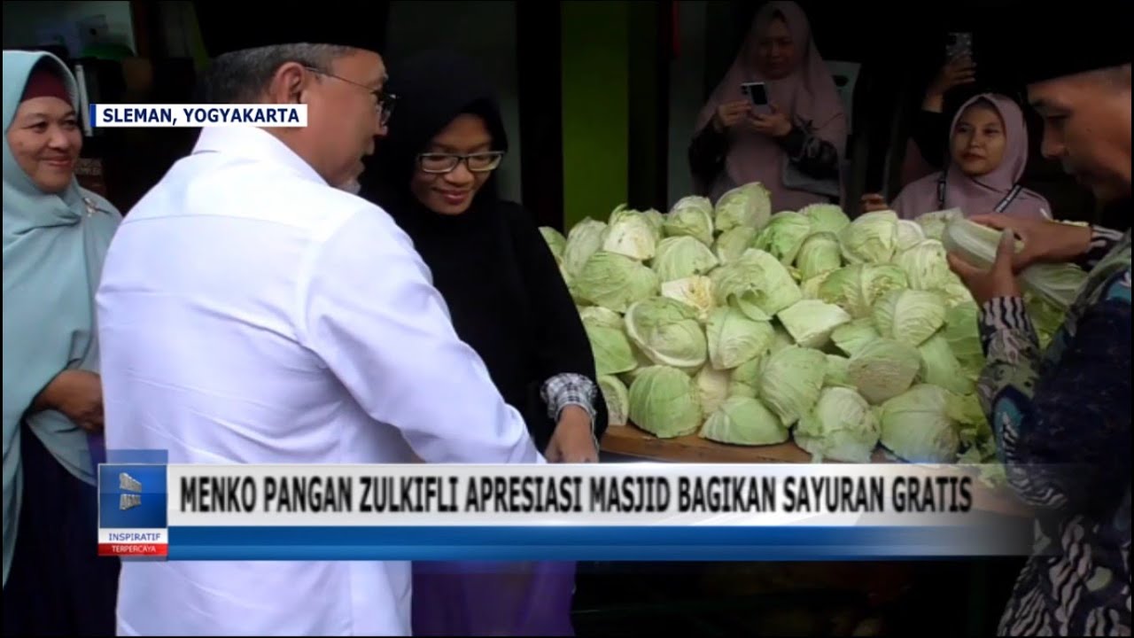 MENKO PANGAN ZULKIFLI APRESIASI MASJID BAGIKAN SAYURAN GRATIS - YouTube