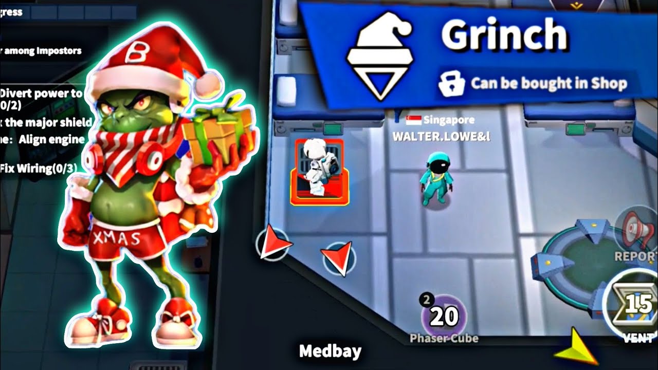 SUPER SUS GRINCH | VENTING GRINCH | IMPOSTER CAN KILL HIM | NEWUPDATE ...