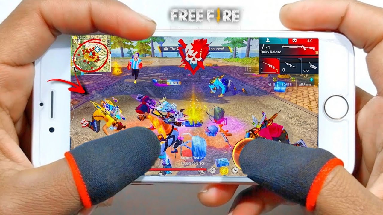 Iphone 6 Free Fire Gameplay ⚙️Settings Free Fire max HUD+DPI+ MACRO 1 ...
