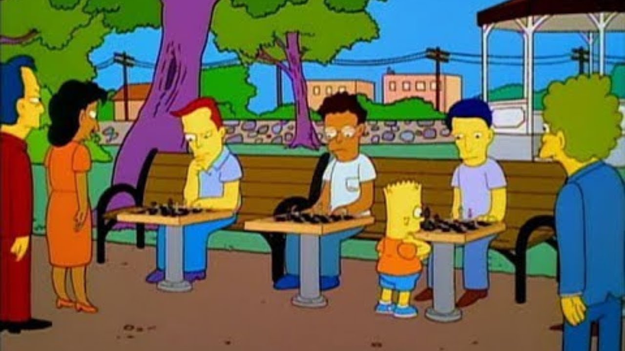 Bart Simpson juega simultánea de ajedrez (español latino) - YouTube