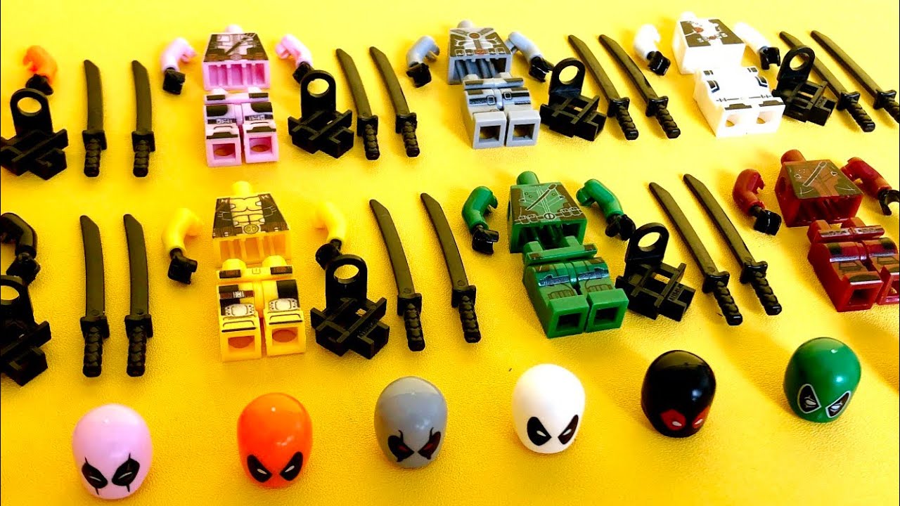 Lego Deadpool Rainbow | Pinky Deadpool, Black Deadpool, Red Deadpool ...