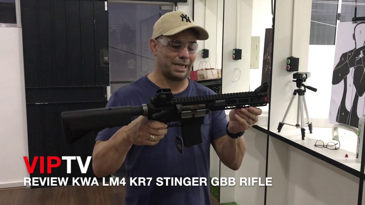 REVIEW KWA LM4 KR7 STINGER GBB RIFLE - YouTube