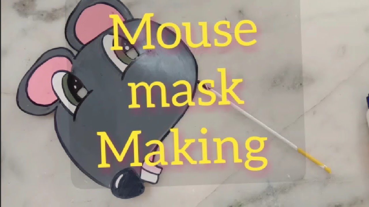 How to make mouse mask / Mouse mask making / mouse face making - YouTube