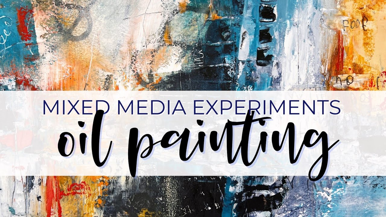 Mixed Media Experiments: Oil Paints + Collage #abstractpainting # ...