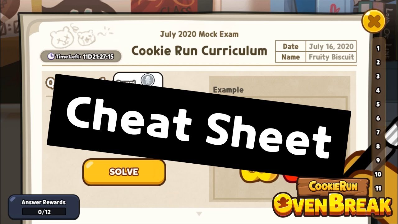 [Cookie Run: OvenBreak] July 2020 Mock Exam: Cookie Run Curriculum ...
