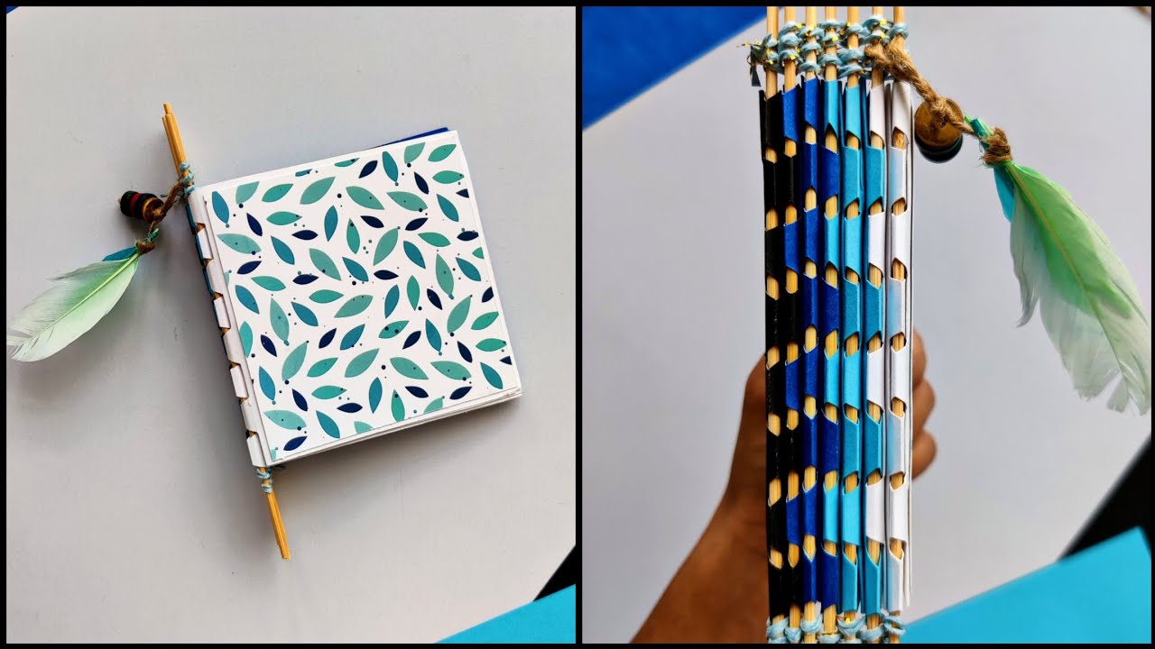 Piano hinge binding photo book l handmade journal/diary l scrapbook handmade - YouTube