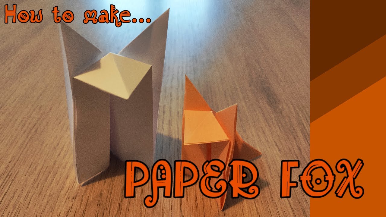 ORIGAMI - How to make a paper fox easily - YouTube