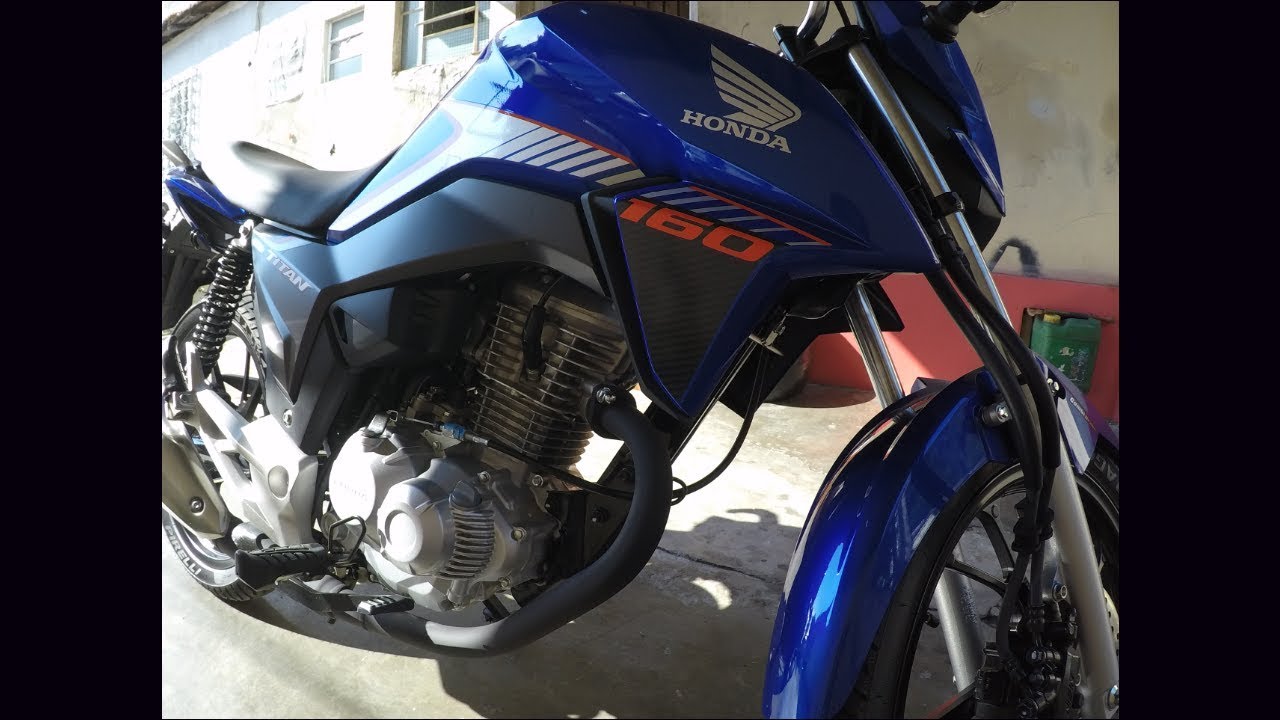 FALANDO UM POUCO DA CG TITAN 160 2018 AZUL - YouTube