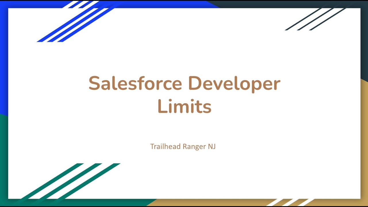 Salesforce Developer Limits | Governor Limits in Salesforce - YouTube