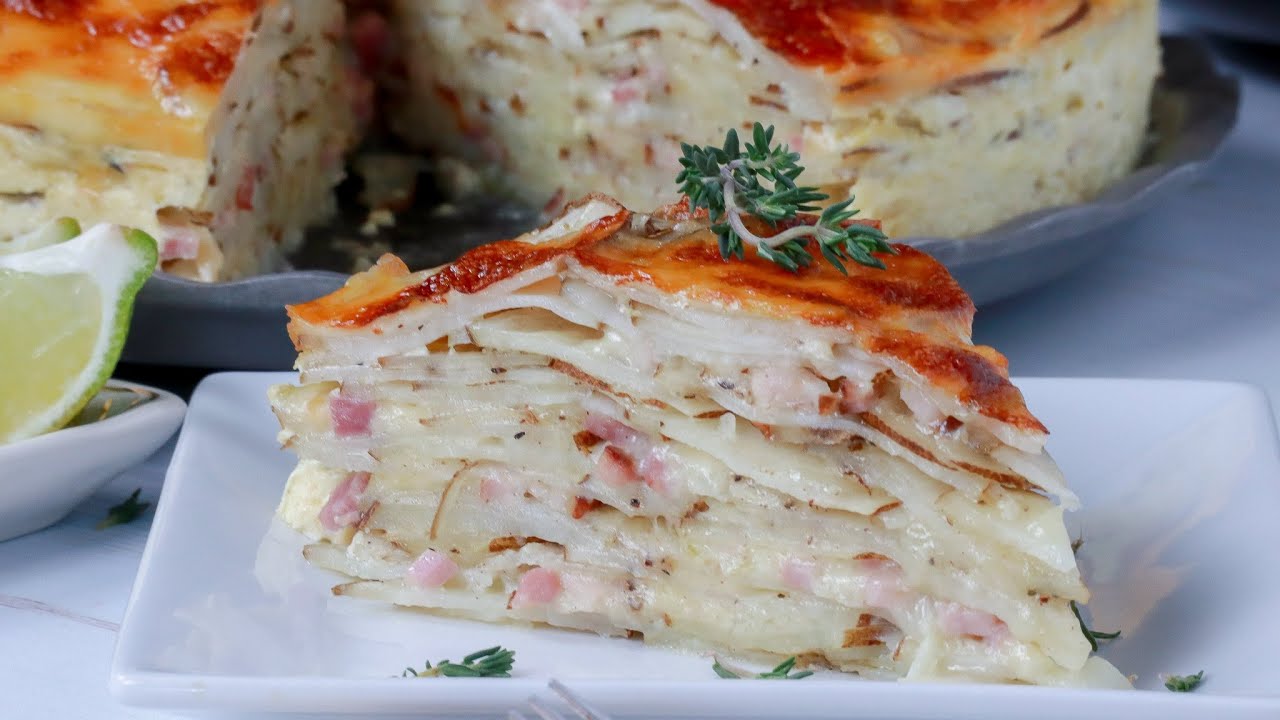 Papas Gratinadas con Jamón y Queso - YouTube