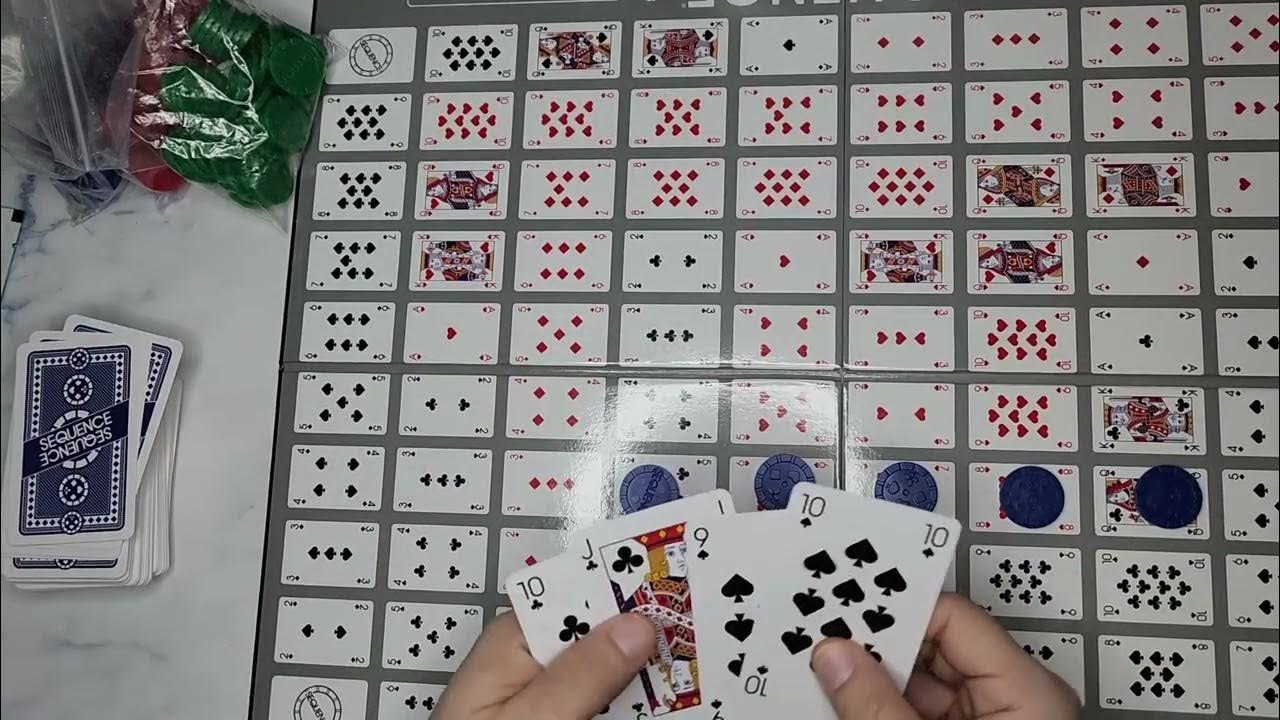 Original SEQUENCE Game with Folding Board, Cards and Chips How To Play ...