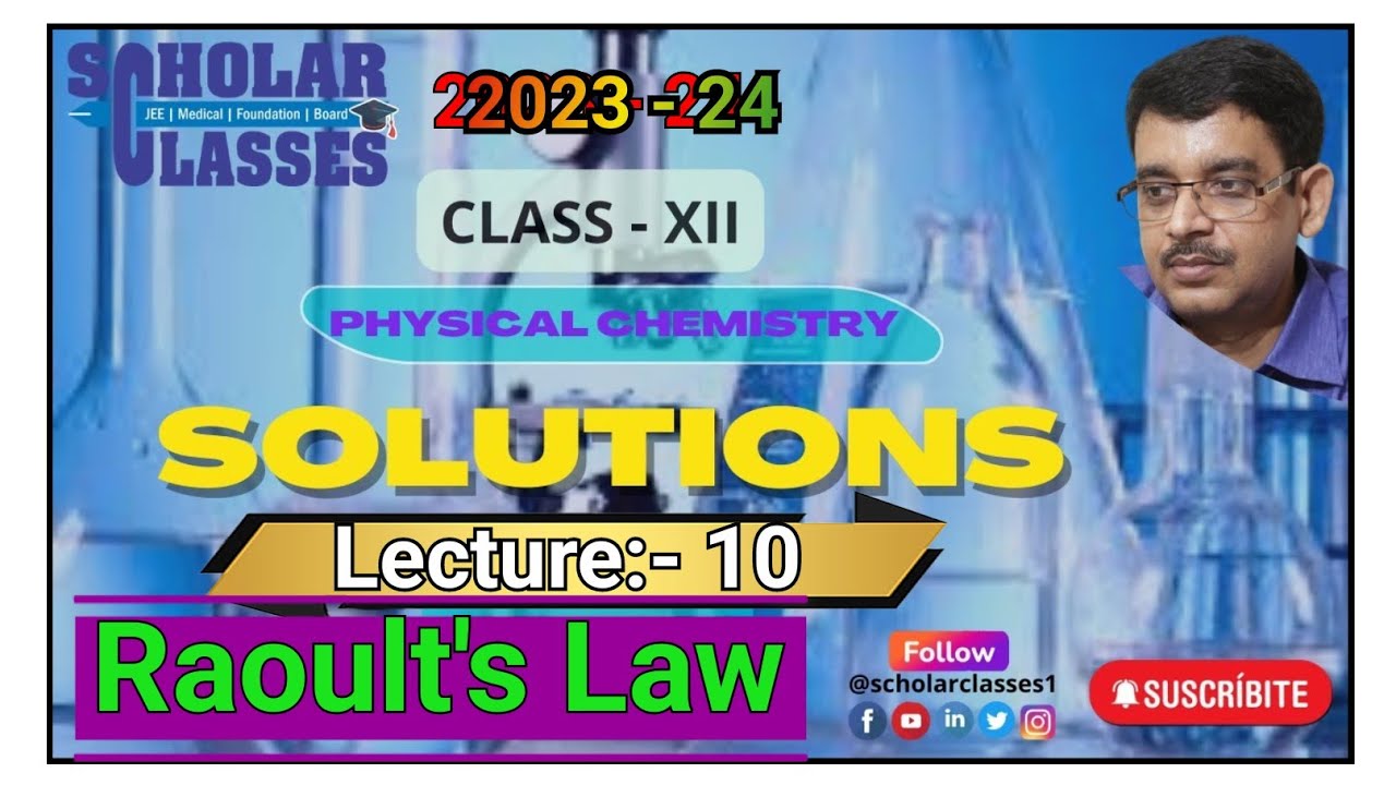 Raoult's Law ll Dalton's Law ll Solutions ll XII Physical Chem. ll Dr ...