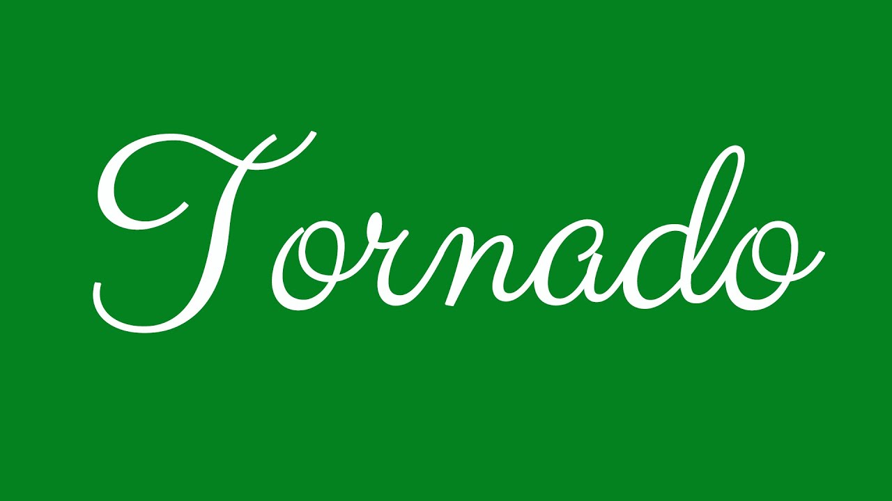 Learn how to Sign the Name Tornado Stylishly in Cursive Writing - YouTube