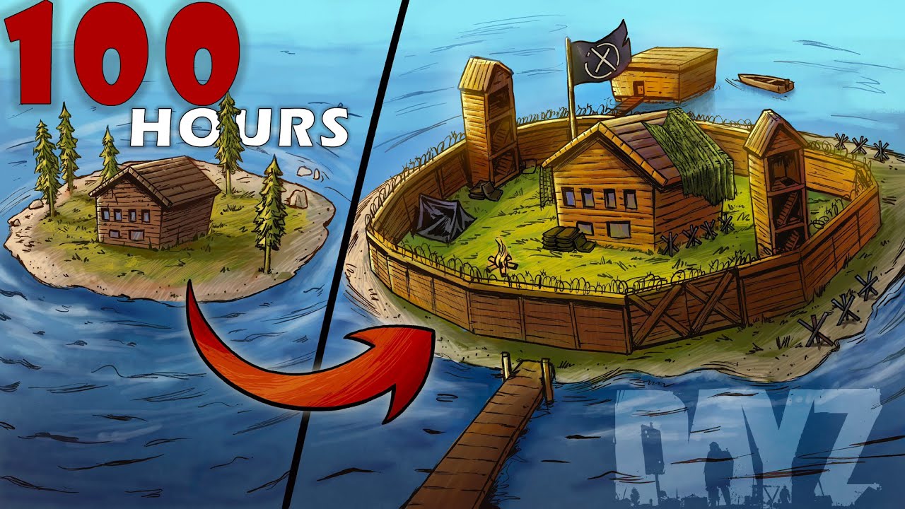 I Survived 100 HOURS on a DESERTED Island! - DayZ! - YouTube