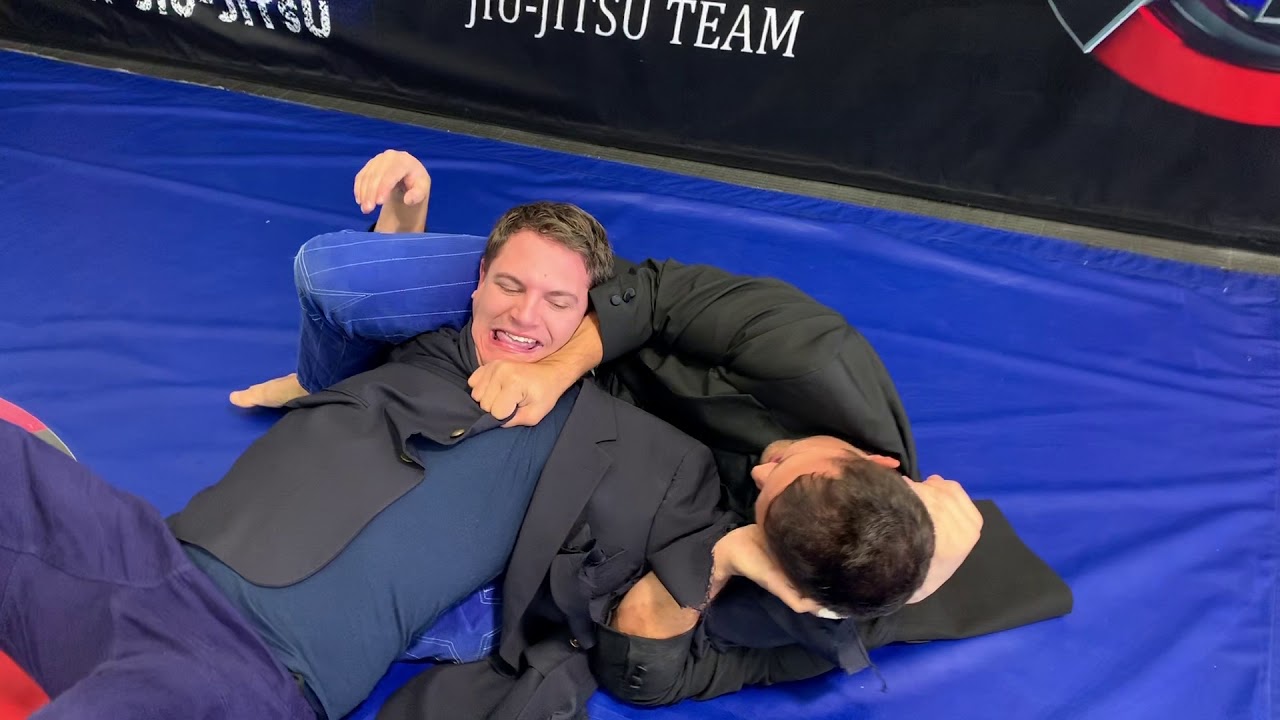 Business suit Brazilian jiu-jitsu training - YouTube