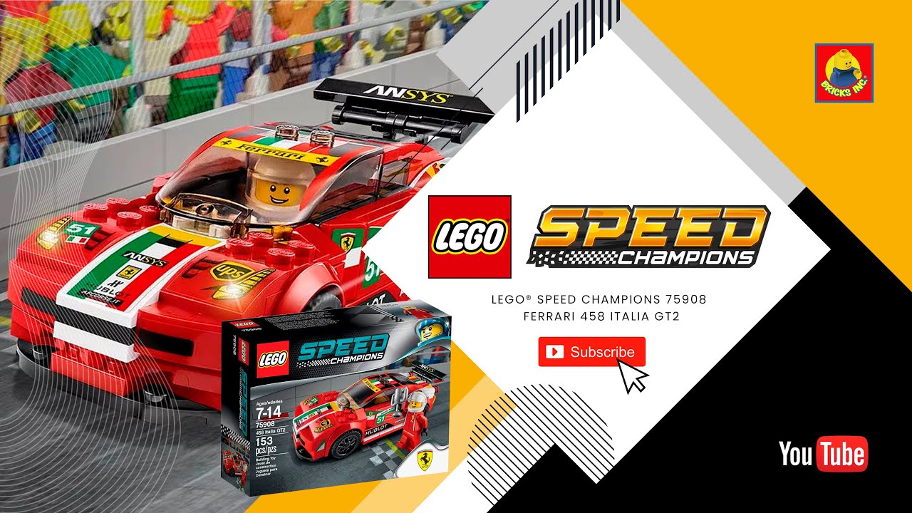 LEGO® Speed Champions 75908 Ferrari 458 Italia GT2 Building Kit Speed ...
