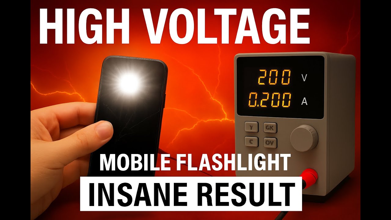 How Much Voltage Can a Phone Flashlight Handle? (INSANE TEST!) - YouTube