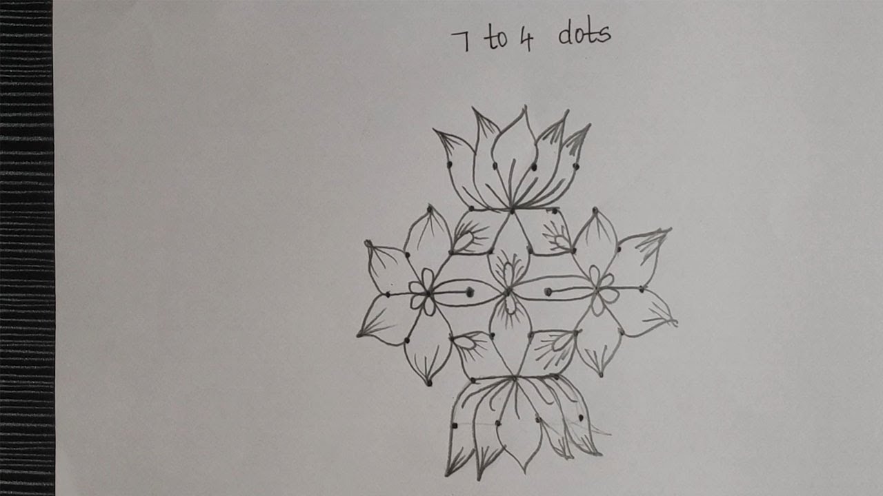 7 To 4 Rangoli Likitha Creations - YouTube