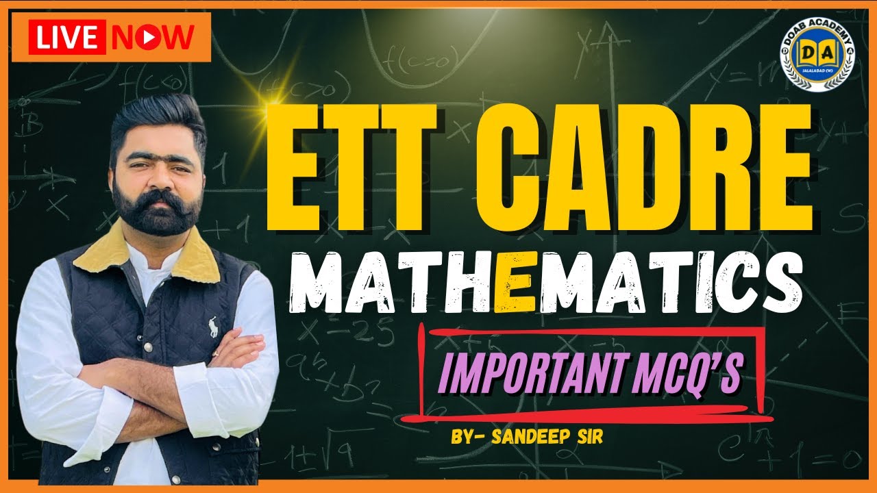 CLASS - 14 || ETT CADRE MATH BY SANDEEP SIR - YouTube