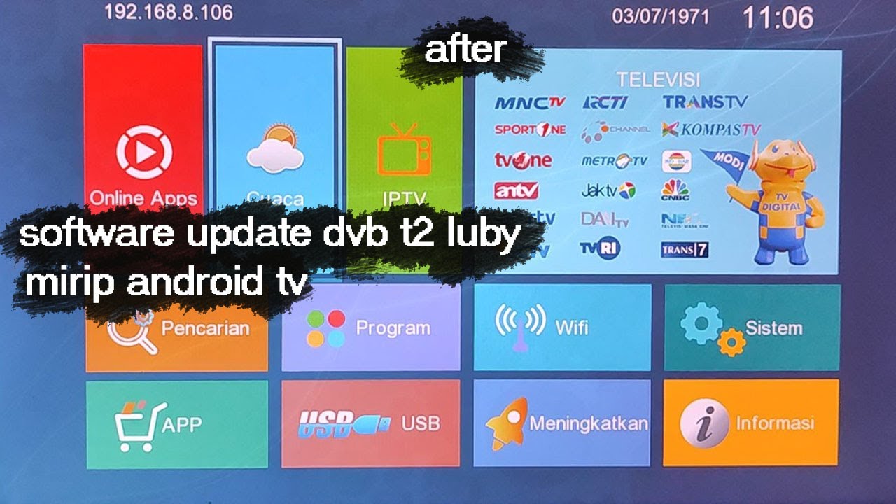 update software stb luby dvb t2 - YouTube