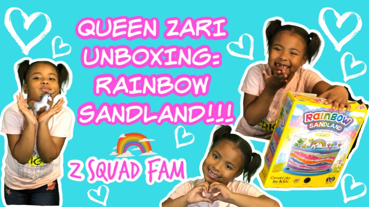 QUEEN ZARI Unboxing: Rainbow Sandland ZSQUADFAM - YouTube