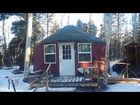 Red River Winter Yurt Camping - YouTube