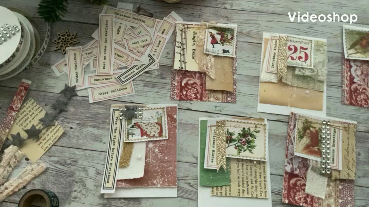 Chapter One Papers DT Project - Simple Christmas Cards - YouTube