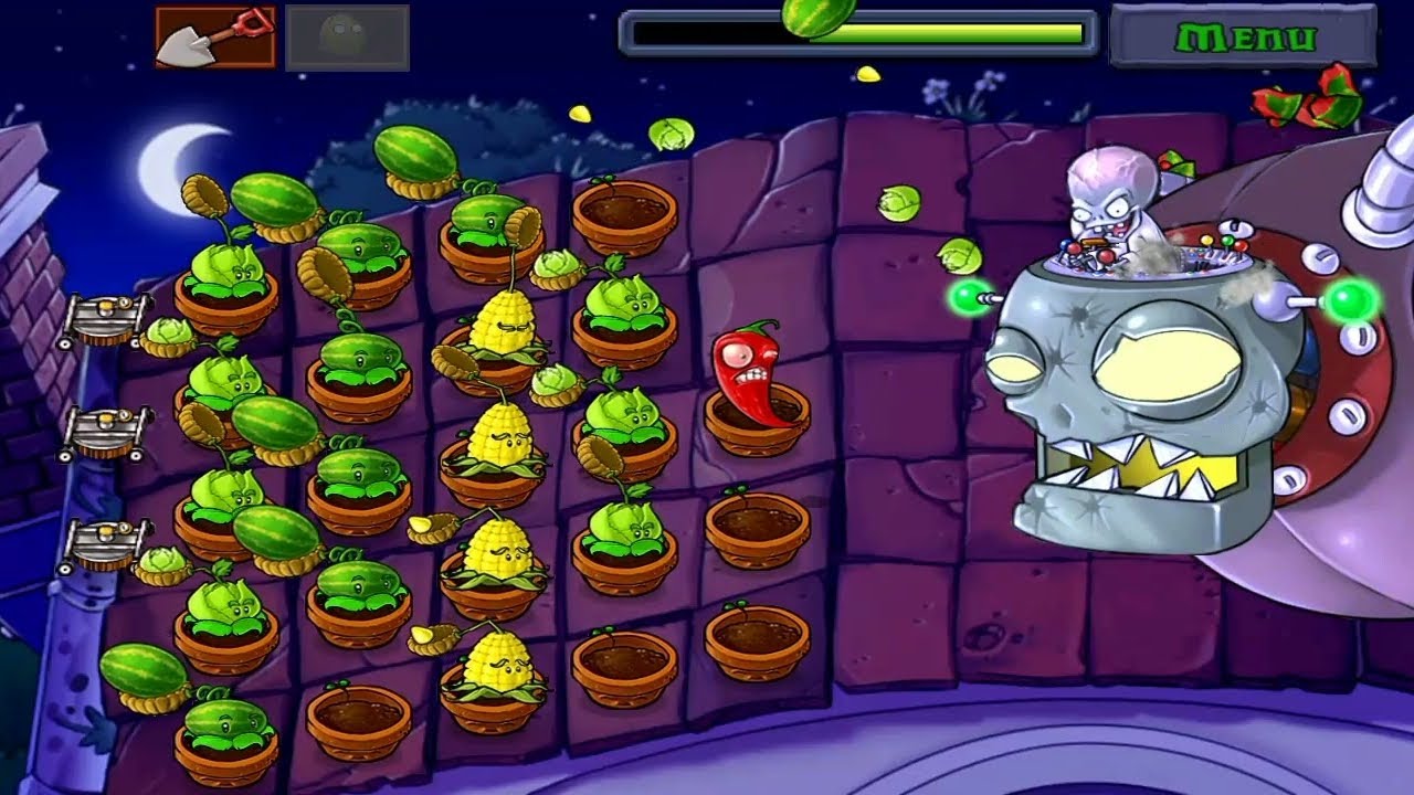 PLANTS VS. ZOMBIES : dr. Zomboss Battle ADVENTURE 1 Roof 10 #pvz # ...