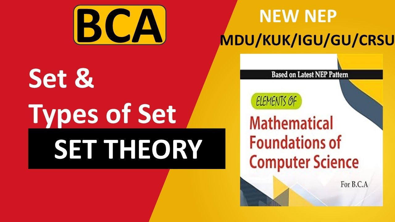 Set | 9 Types of Set | BCA MFCS First Sem | 2024-25 | Mathematical ...