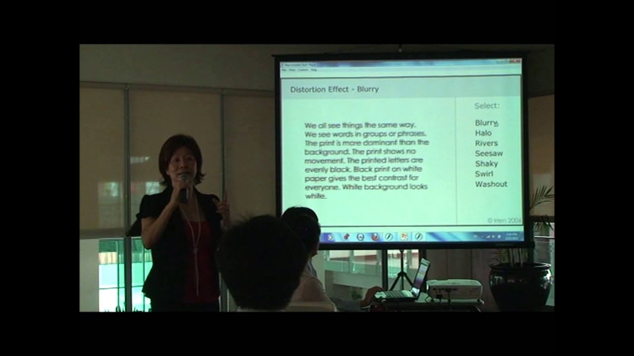 Irlen Syndrome (Visual Dyslexia) Distortion - YouTube