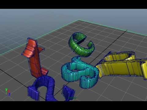 Rigid Bodies - Flying text in Maya for Synaesthesia 2 - YouTube