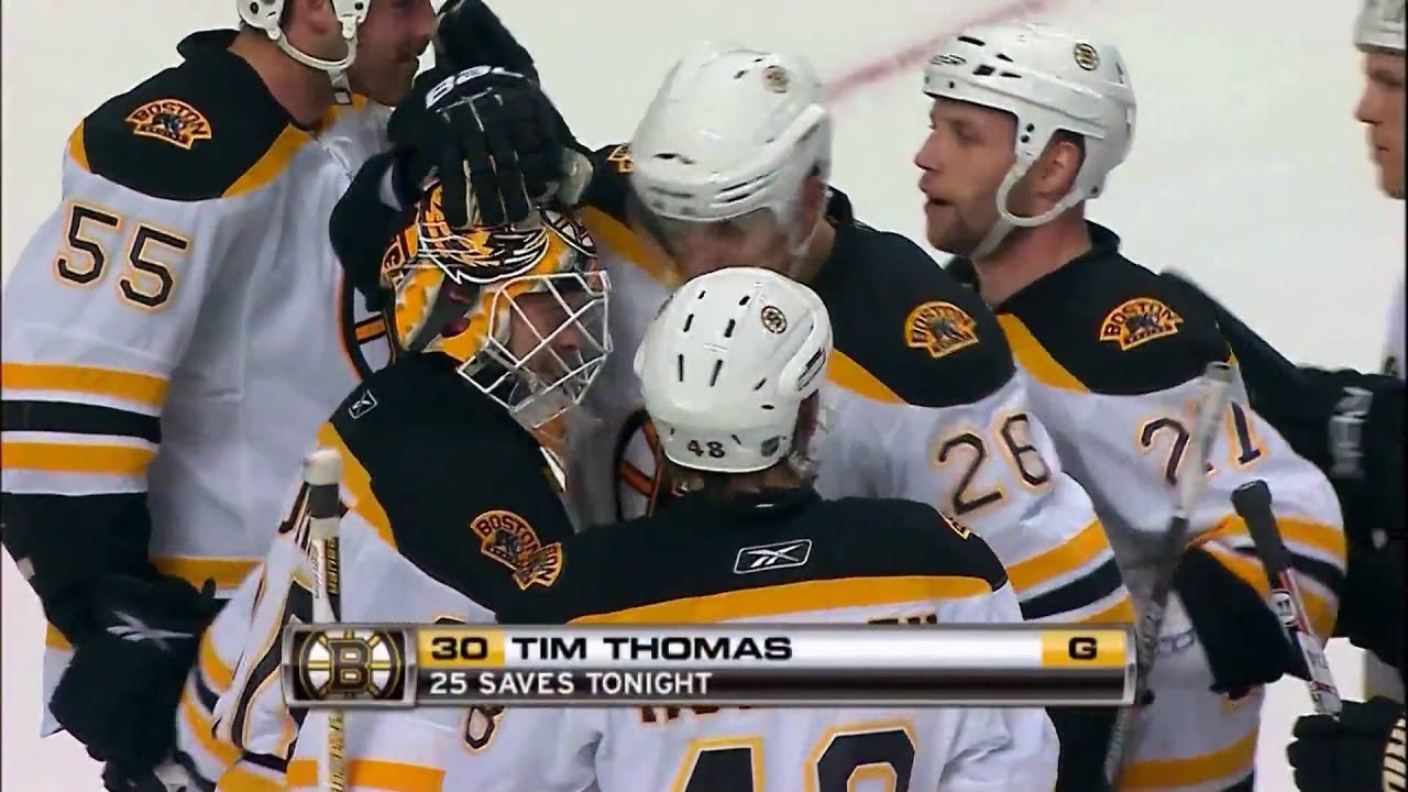 Tim Thomas saves the game vs Florida 12/27/09 1080p HD - YouTube