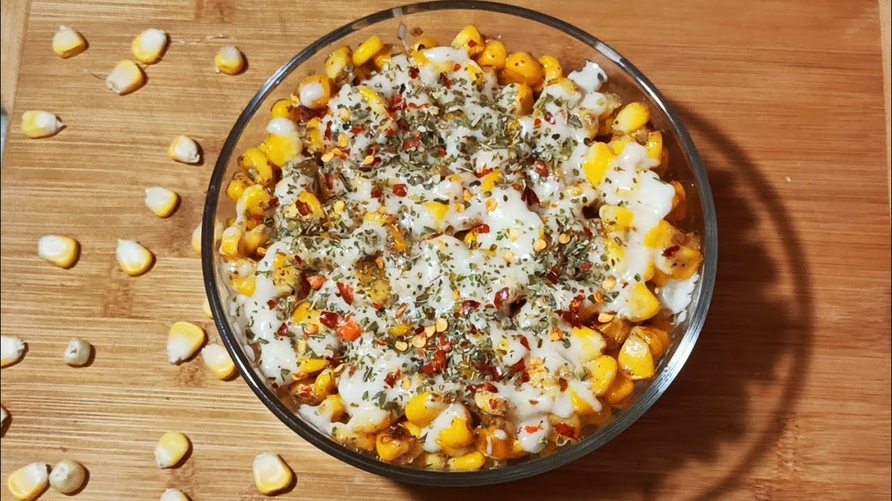 Sweet 🌽Corn Cheese Chaat/sweet corn recipe - YouTube
