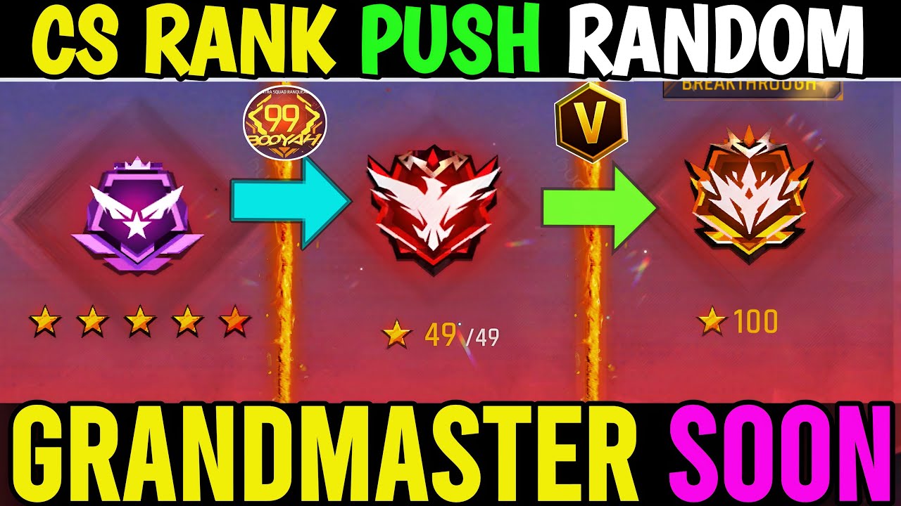 Cs Rank Grandmaster Pushing with random player🥵 Season 25 #freefire ...