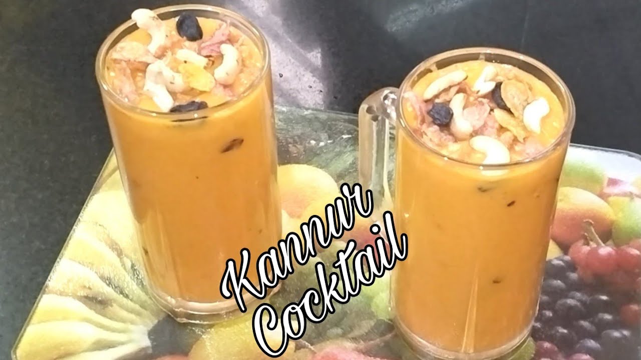Kannur Cocktail Recipe | Papaya Carrot Shake With Nuts | Summer Drinks ...