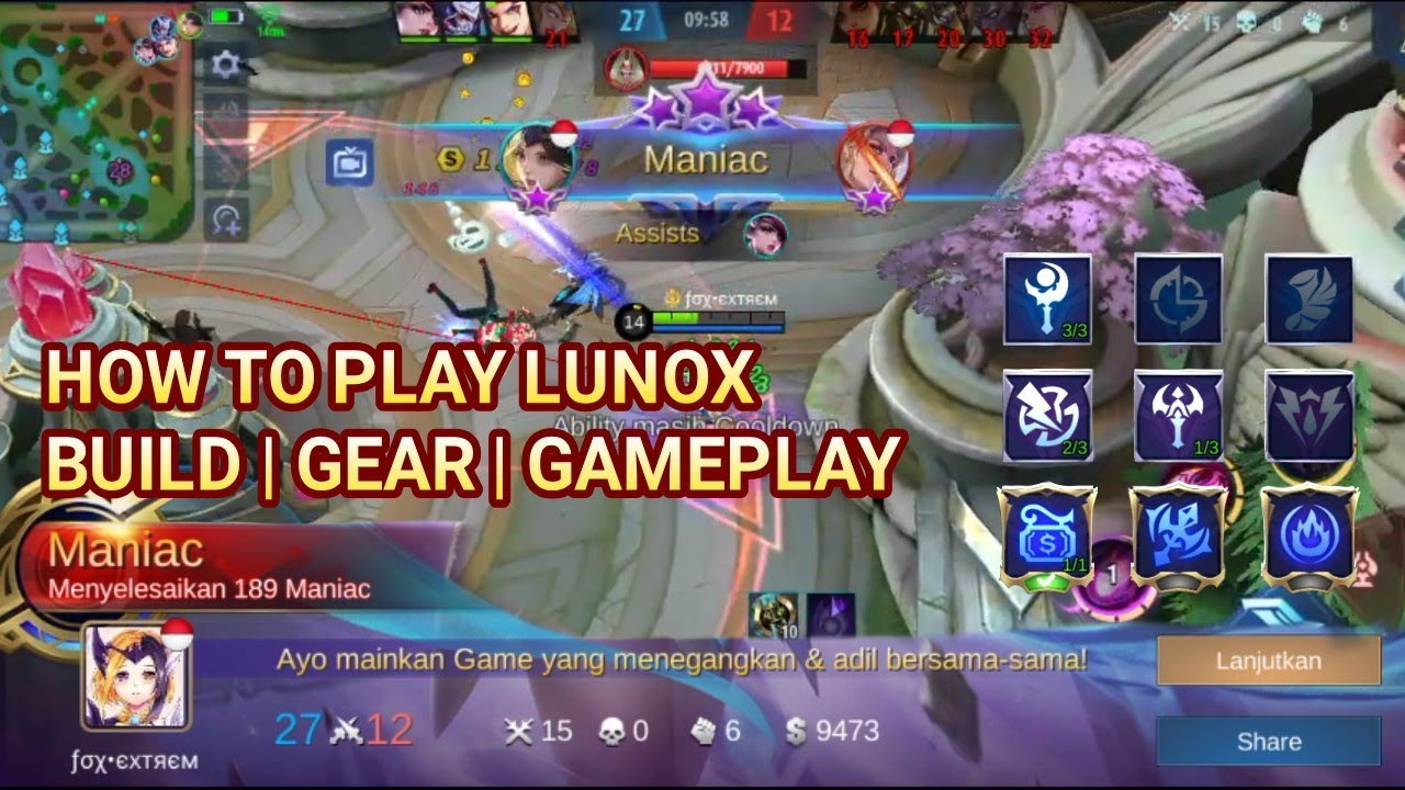HOW TO PLAY LUNOX | BUILD | GEAR | GAMEPLAY | MOBILE LEGENDS - YouTube