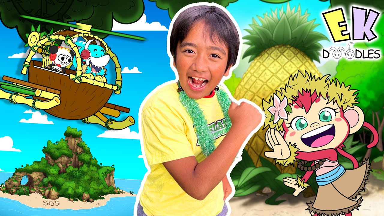 Ryan's World Island Adventure Animation with friends! - YouTube