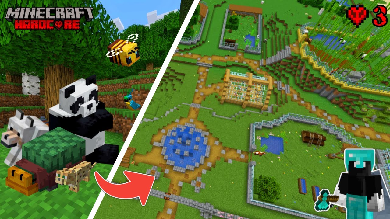 I built a ZOO for every animals in Minecraft | PART - 2 | Hardcore ...