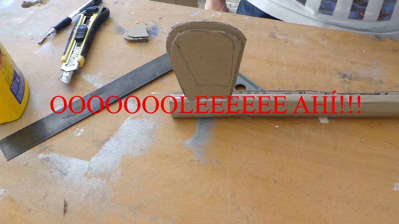 ¿cómo se hace el hacha prehistórica de cartón? - YouTube