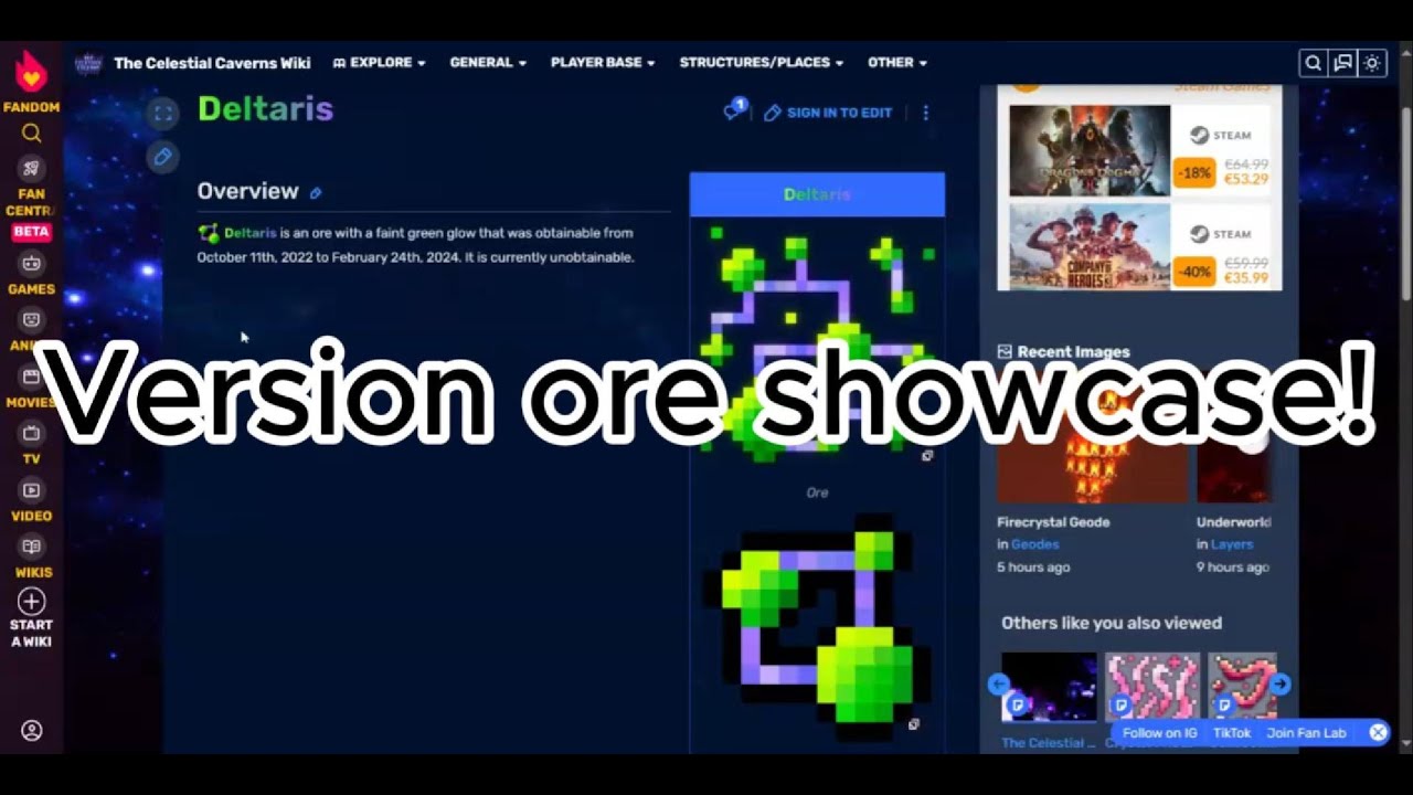 Version ore showcase (Rarities shown in desc.) - YouTube
